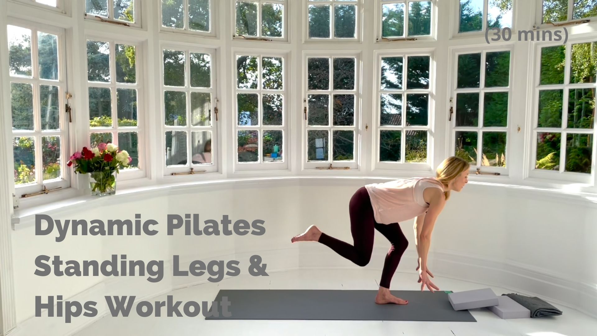 Dynamic Pilates Standing Legs & Hips Workout (30 mins) - Elizabeth ...